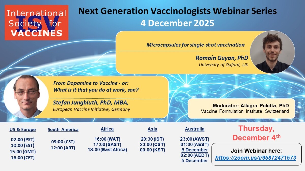 NextGen December Webinar – The International Society for Vaccines